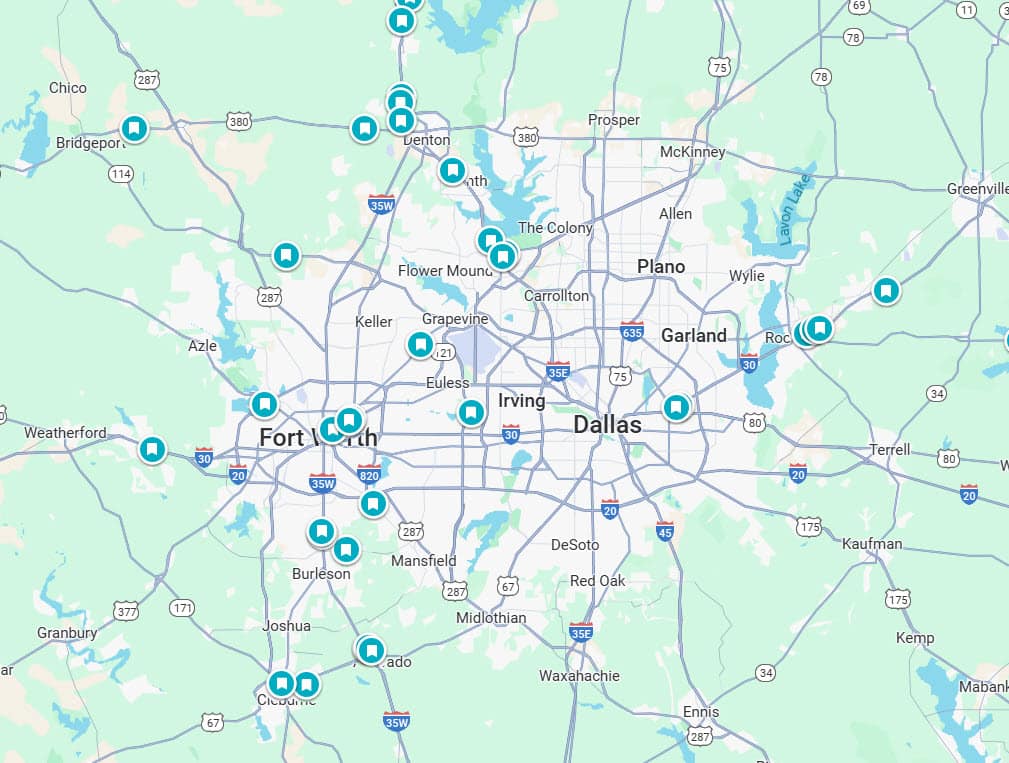 Dallas Fort Worth Coverage Area | Snap2Close Real Estate Photography LLC